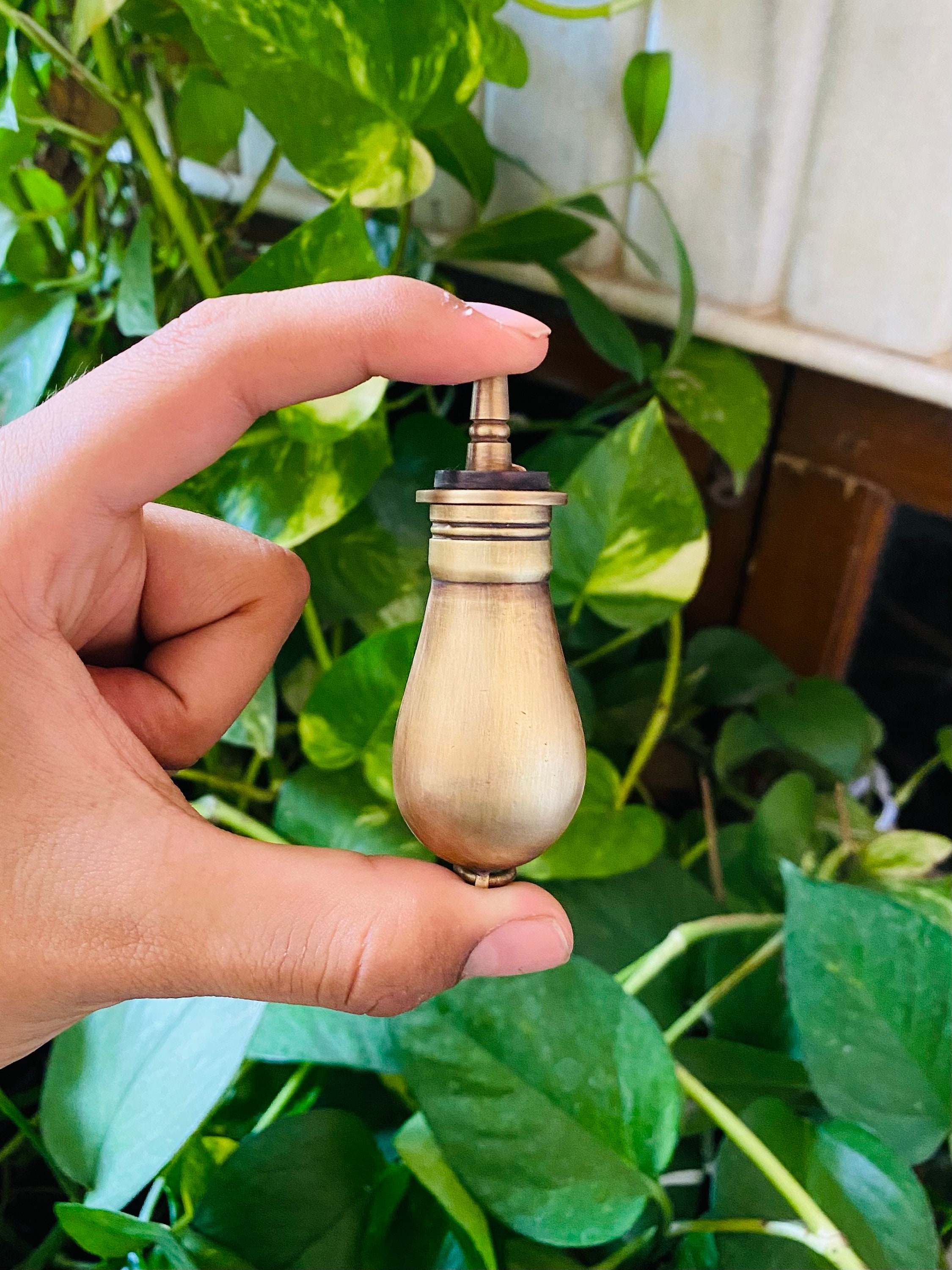 Victorian Brass & Copper Gun Powder Flask Bottle, Hand Made Old ...