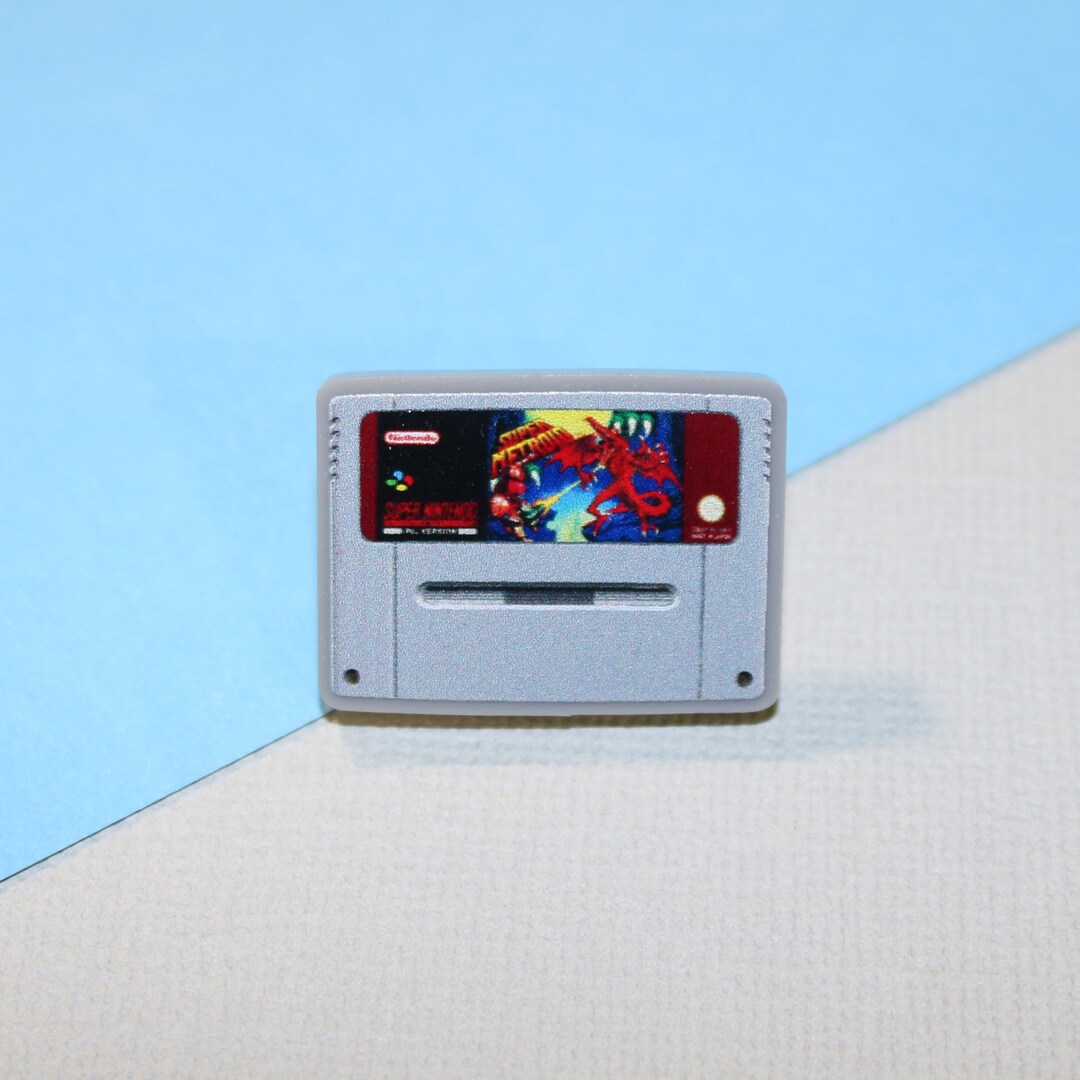 Retro SNES PAL Super Metroid Acrylic Pin Badge // Nintendo - Etsy Sweden