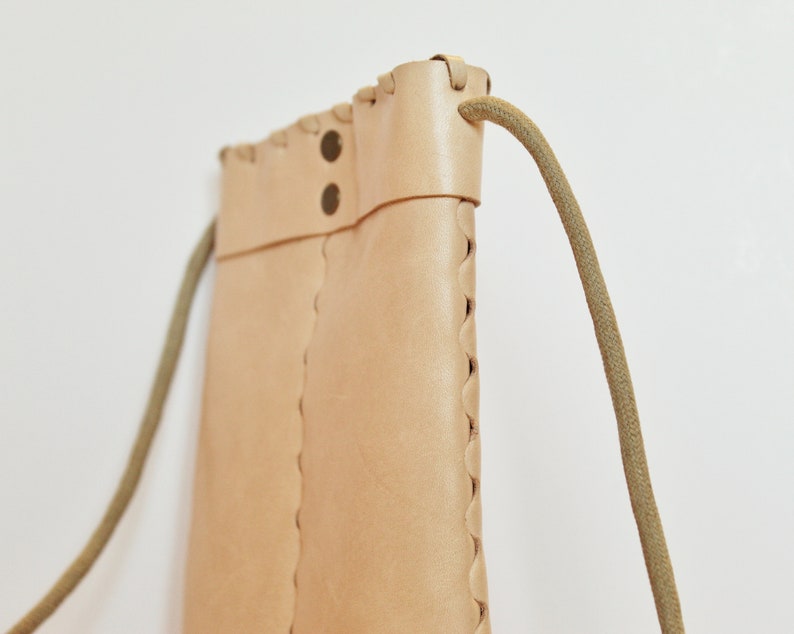 Leather Cell Phone Bag, Drawstring Pouch Phone, iPhone Bag, Smartphone ...