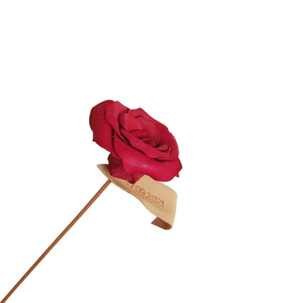 Leather Rose - Etsy
