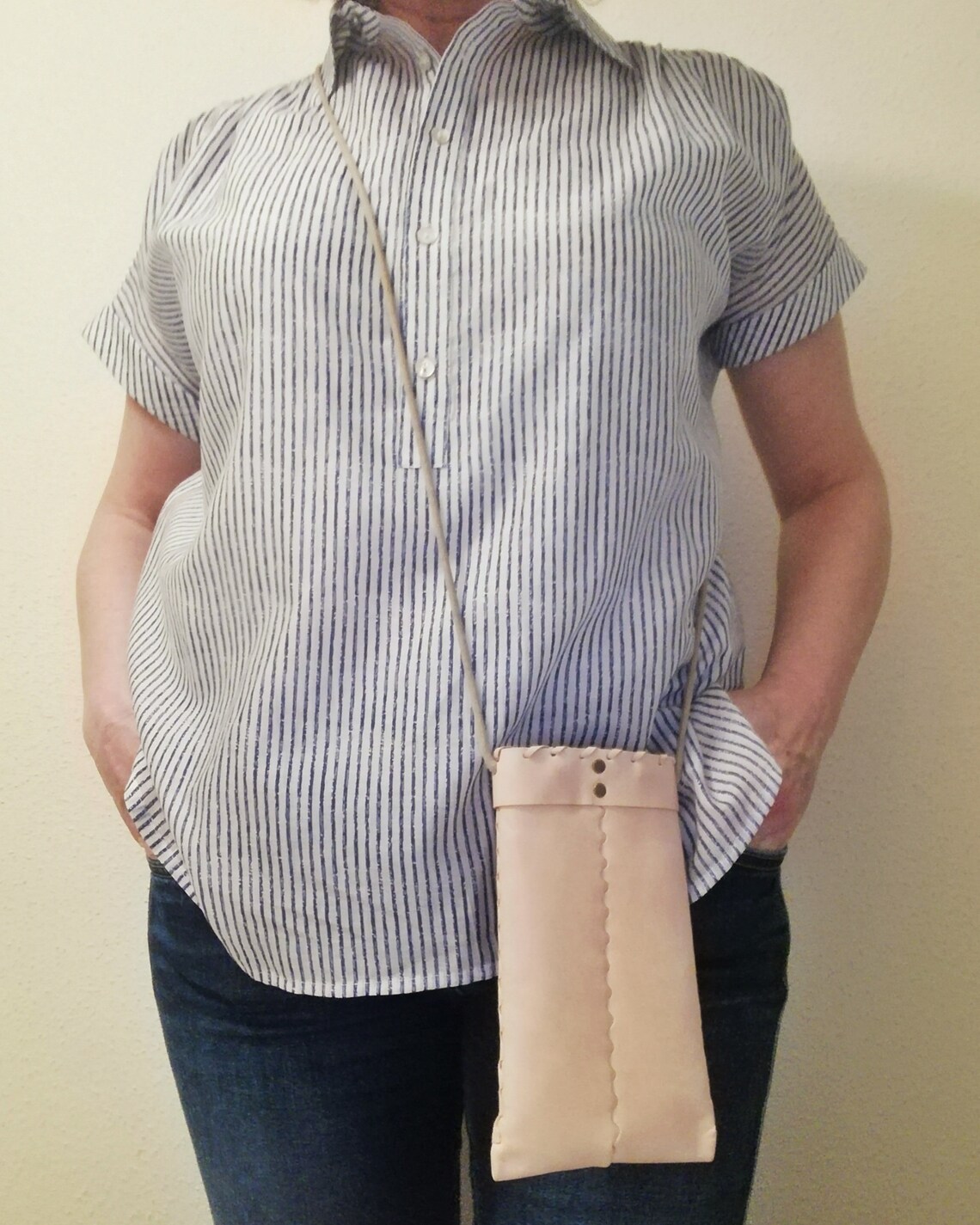 Leather Cell Phone Bag Drawstring Pouch Phone Iphone Bag - Etsy