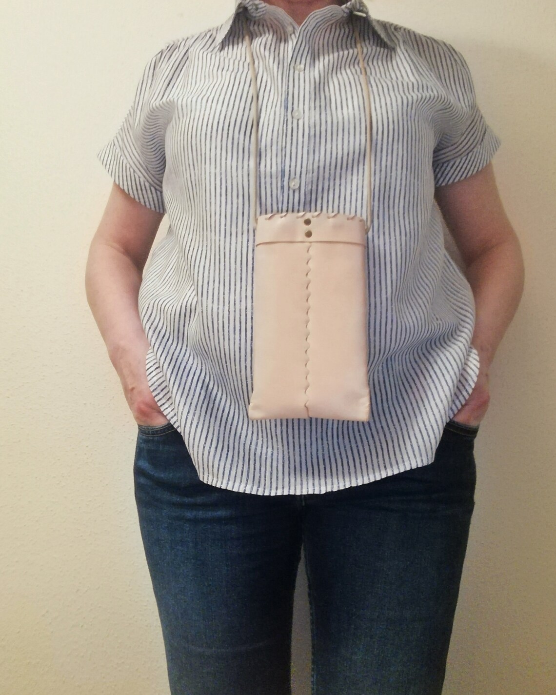 Leather Cell Phone Bag Drawstring Pouch Phone Iphone Bag - Etsy