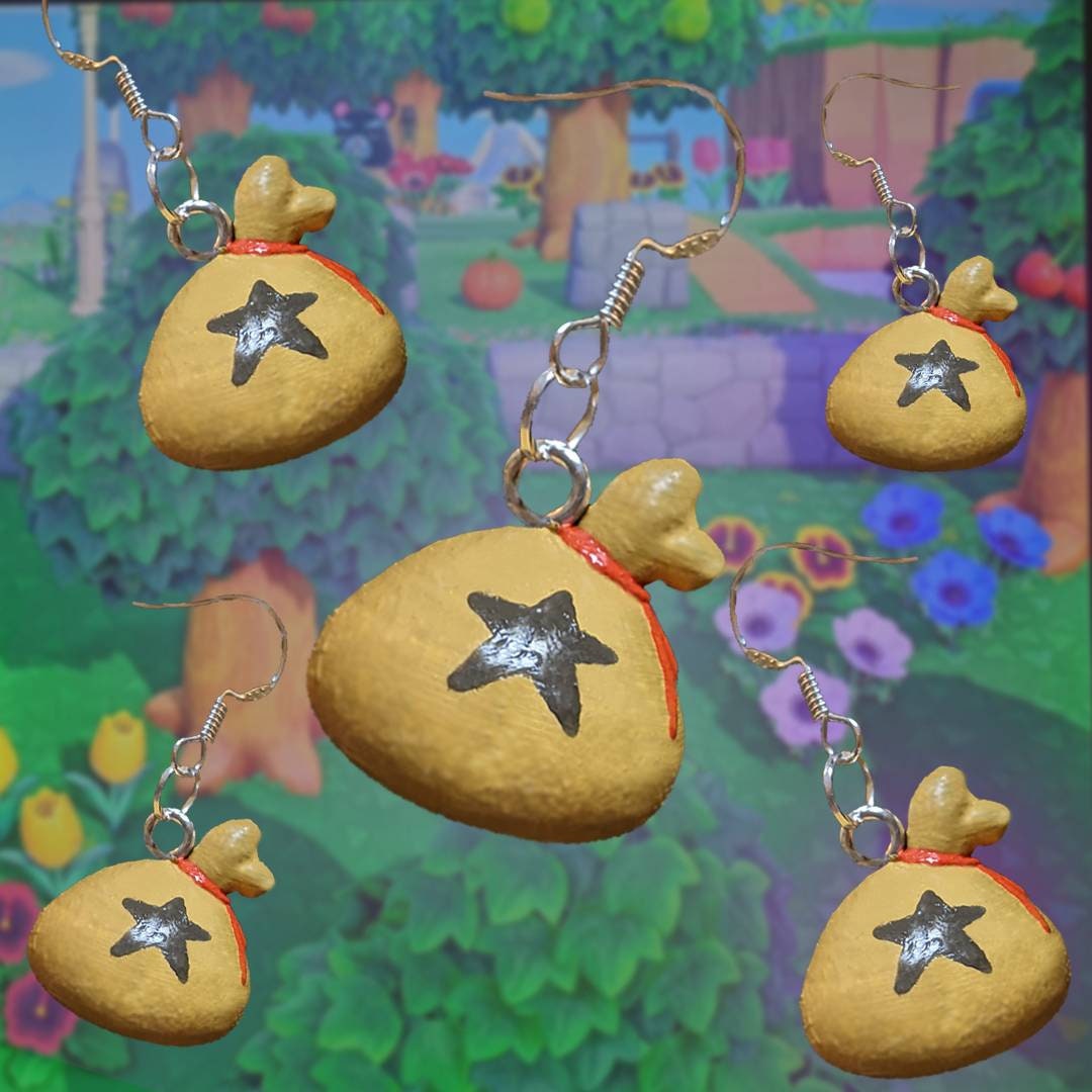 Animal Crossing Bells Earrings animal Crossing New Horizons - Etsy