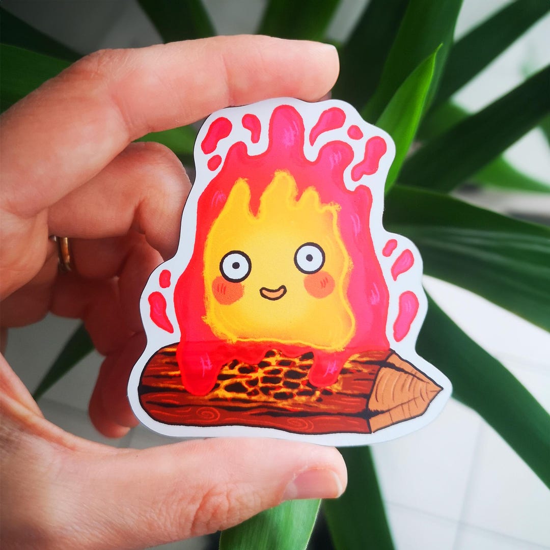 Kawaii Calcifer Magnet - Studio Ghibli Inspired - Japanese-inspired ...