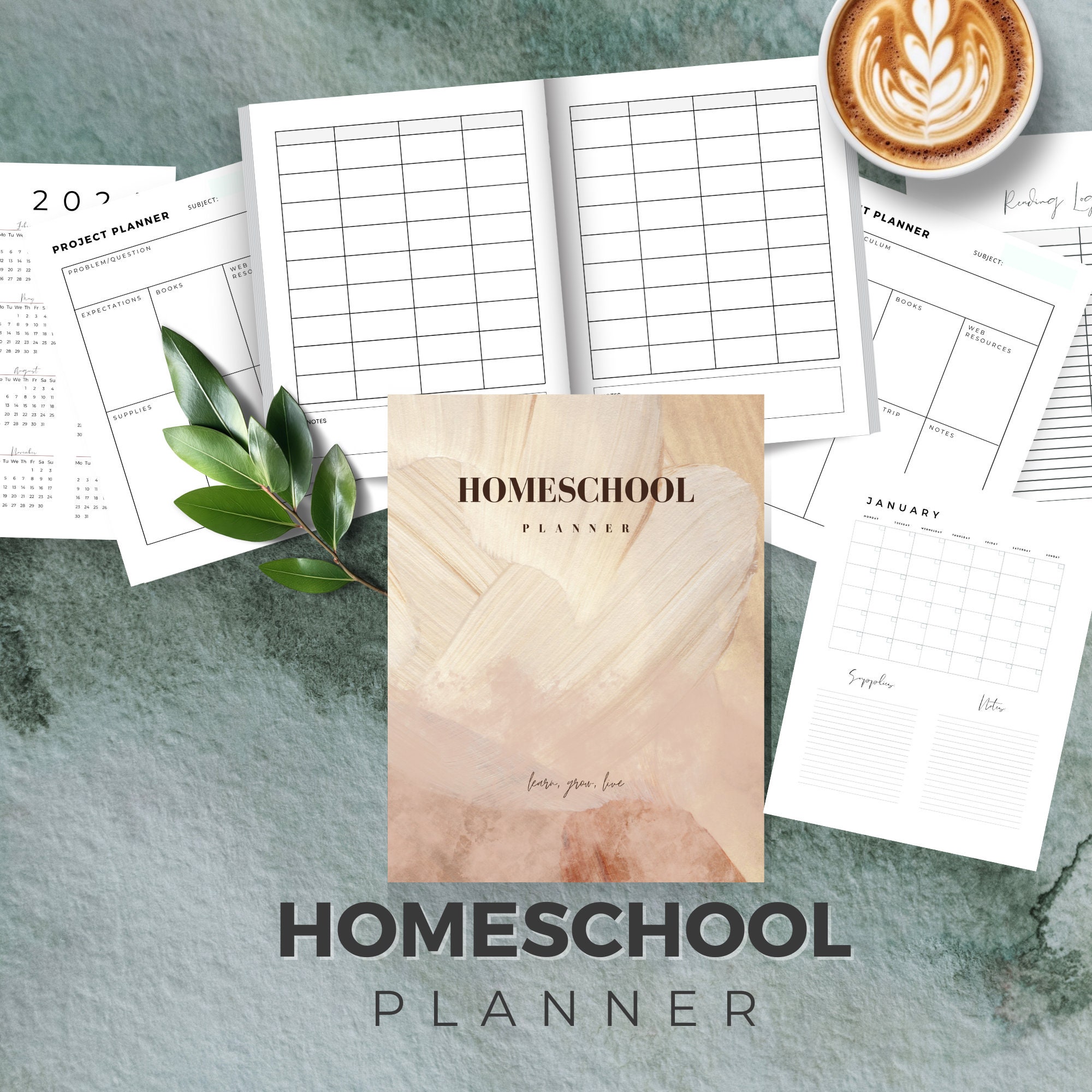Homeschool Planner Pages, Homeschool Planner BUNDLE, Printable ...