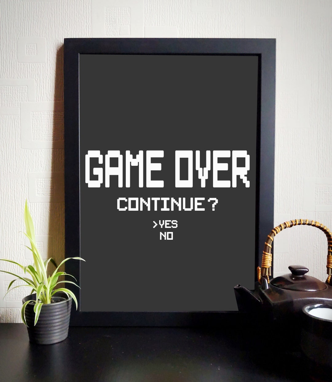 Game Over. Continue? - A3 Art Print - Etsy