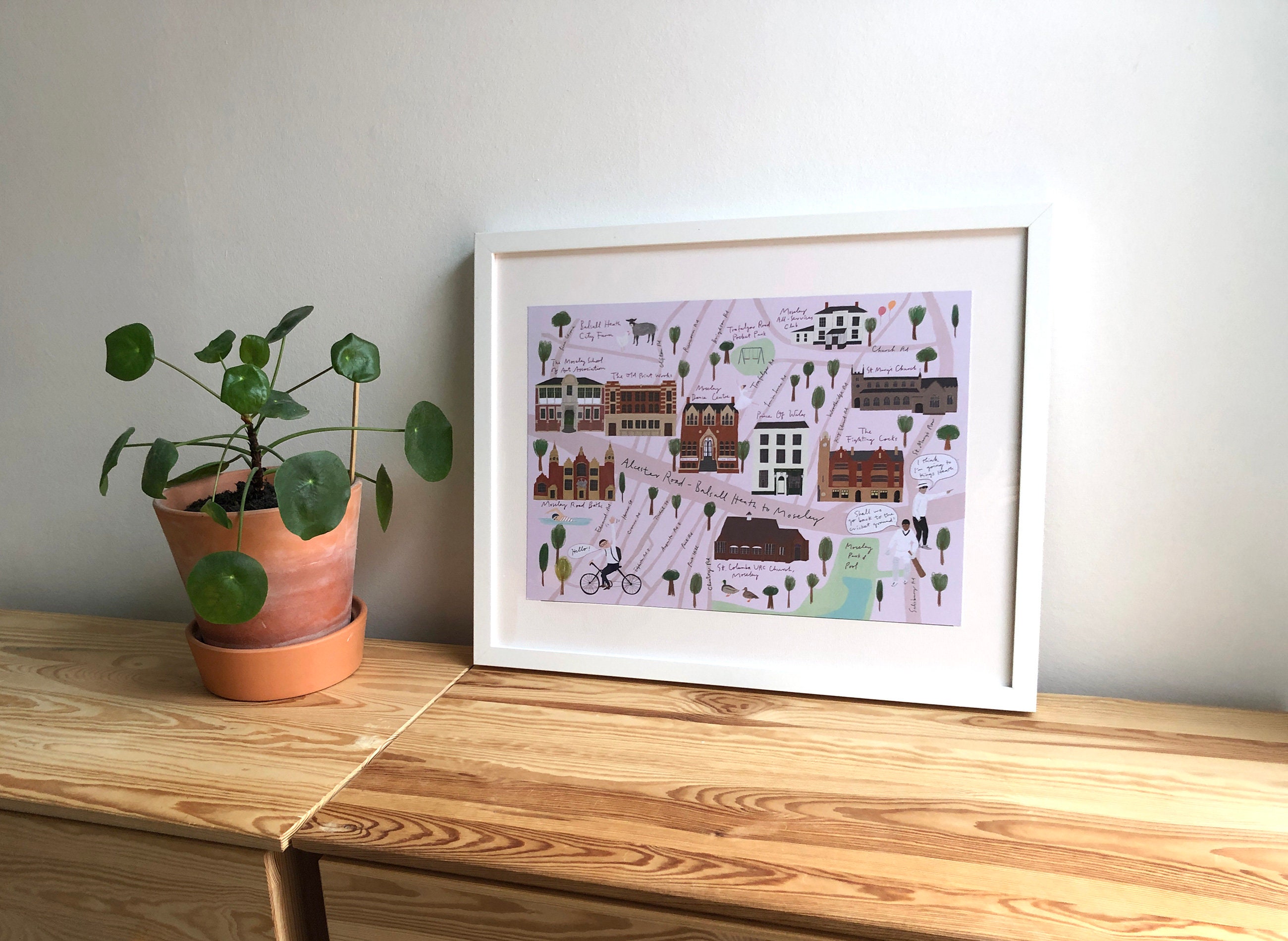 NEW EDITION Illustrated Map of Alcester Road, Balsall Heath to Moseley ...