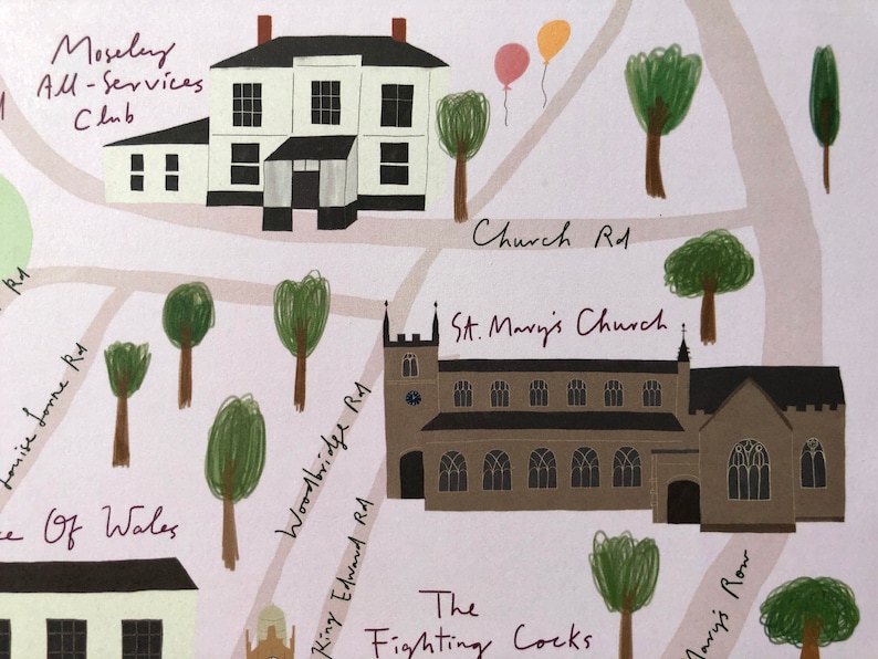 NEW EDITION Illustrated Map of Alcester Road, Balsall Heath to Moseley ...