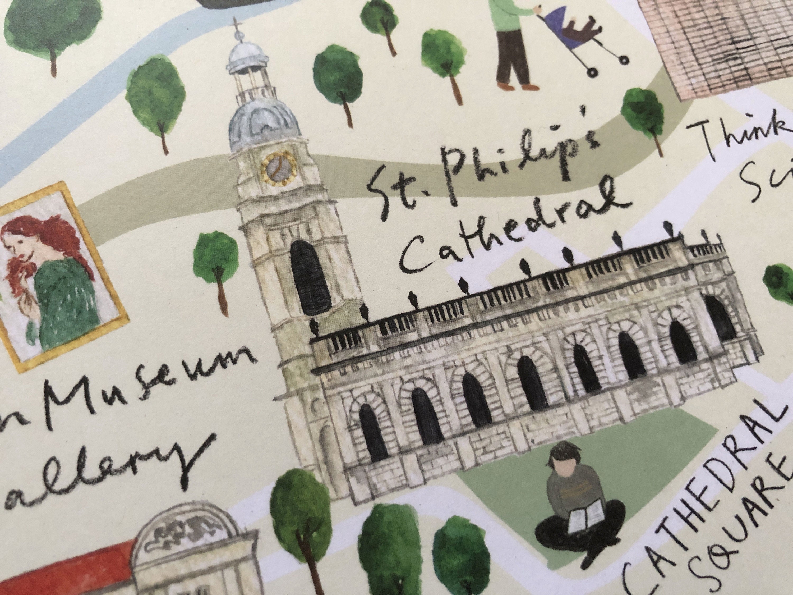 NEW EDITION Illustrated Map of Birmingham UK City A3 420 X - Etsy UK