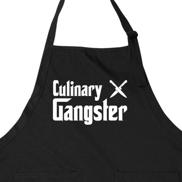Funny Bbq Culinary Gangster Apron - Etsy