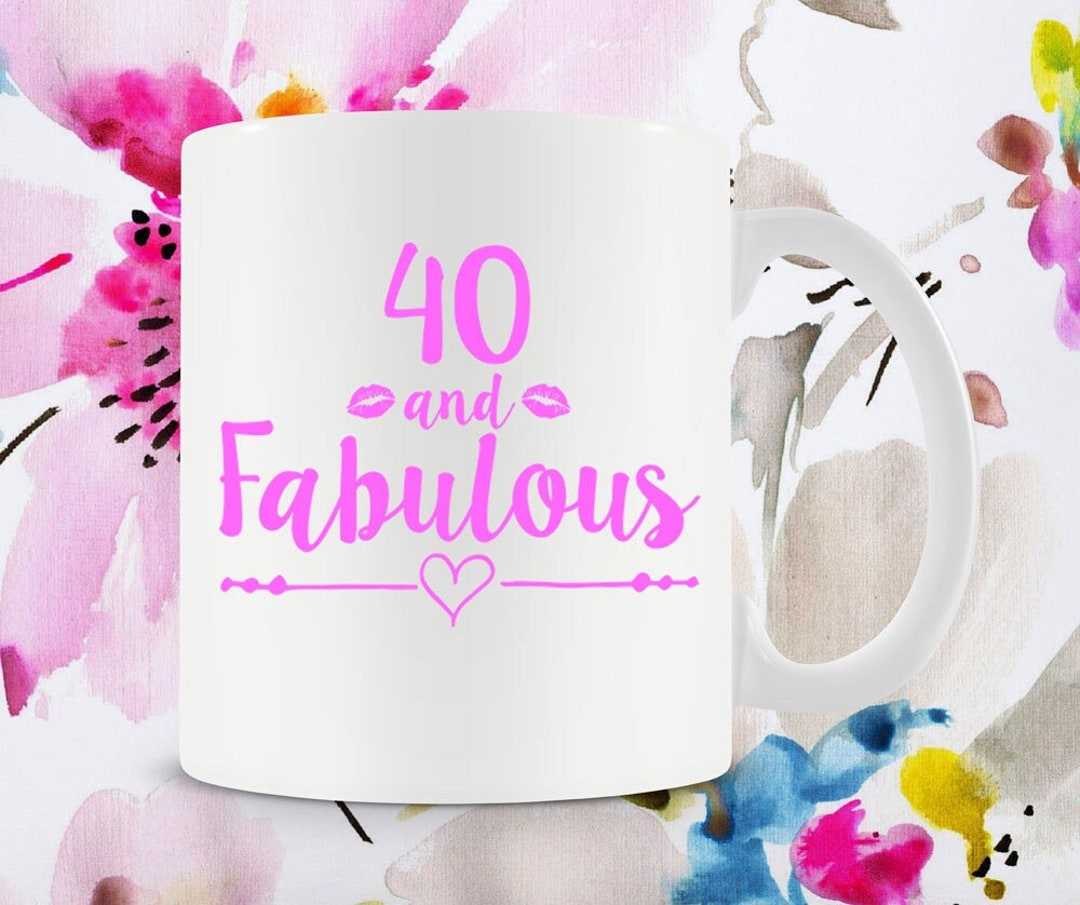 40th Birthday Mug for Her Bday Gifts for Women Birthday Coffee Cup 40th ...
