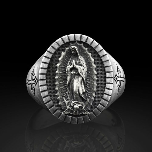 Our Lady of Guadalupe Signet Ring for Men Guadalupe - Etsy