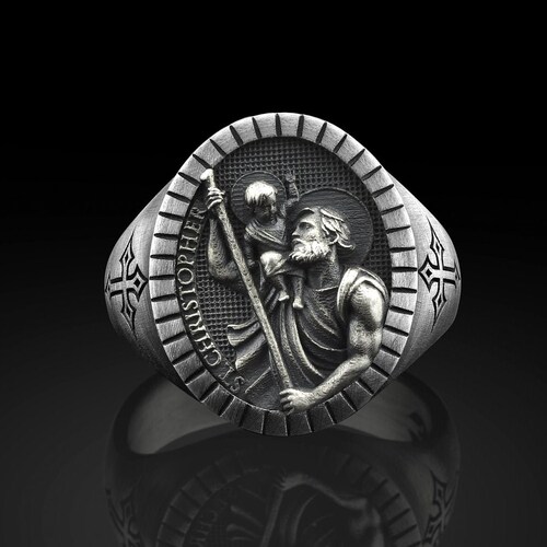 Handmade Saint Joseph Signet Ring for Men Christian Saint - Etsy