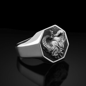 Handmade Sterling Silver Elephant Signet Mens Ring Signet - Etsy
