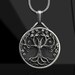 Silver Tree of Life Medallion Necklace Personalized | Etsy