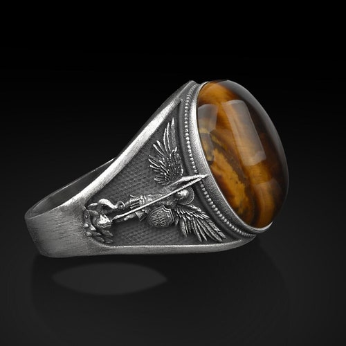 Saint St. Michael the Archangel Mens Ring Saint Michael Ring - Etsy