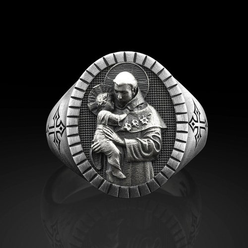 Handmade Saint Joseph Signet Ring for Men Christian Saint - Etsy