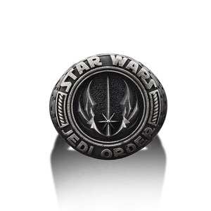 Jedi Master Noah Silver Man Ring, Star Wars Silver Mens Ring, Young ...