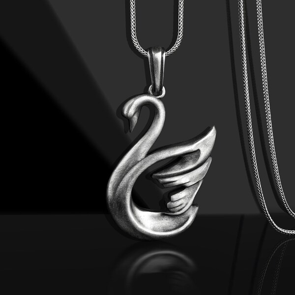 Swan Necklace - Etsy