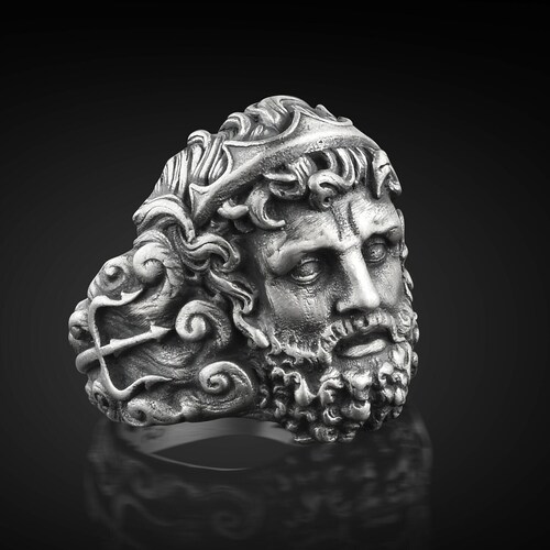 Athena Ancient Greek Goddess Ring Sculptural Ring in Oxidized - Etsy