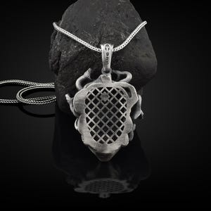 Angry Gorgon Medusa Handmade Sterling Silver Men Charm Necklace, Greek ...