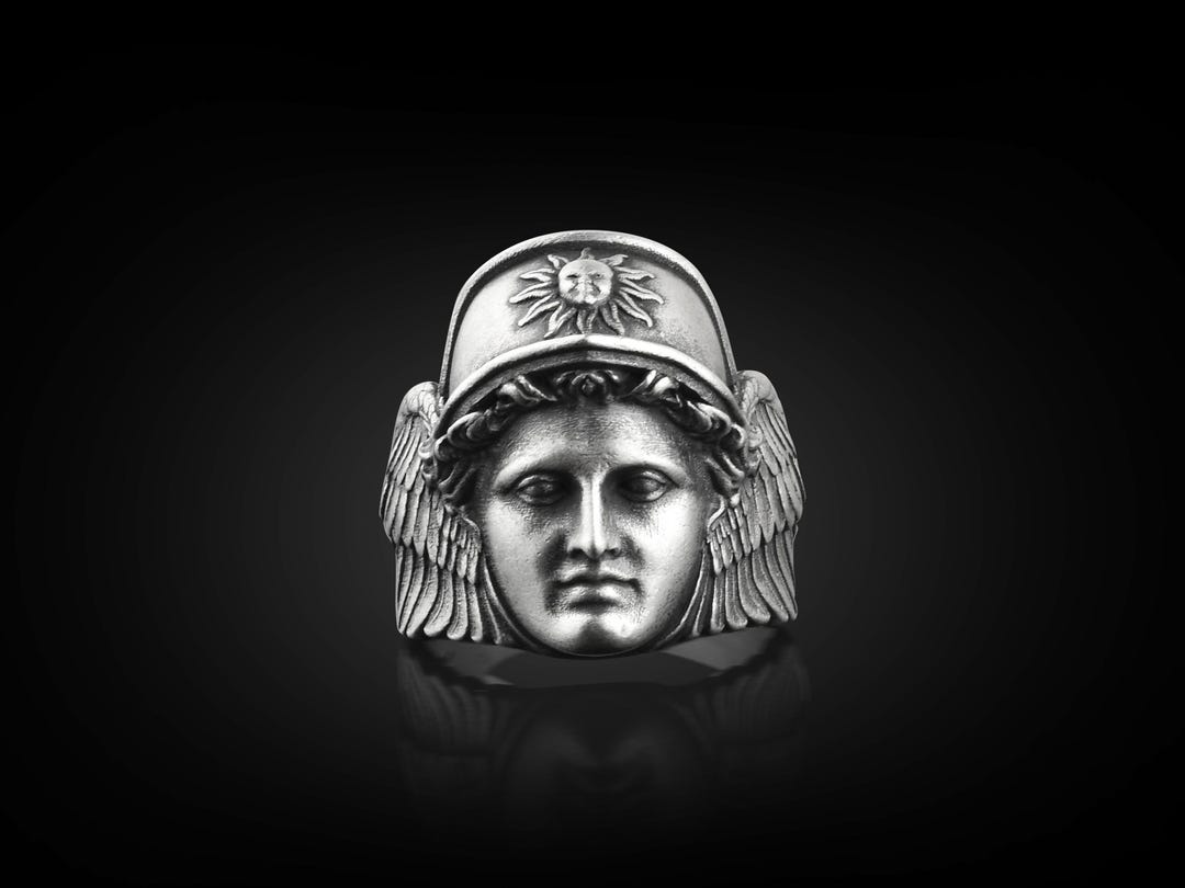 Hermes Herald of Greek Gods Ring, Ancient Greek Mythology Ring for Best ...