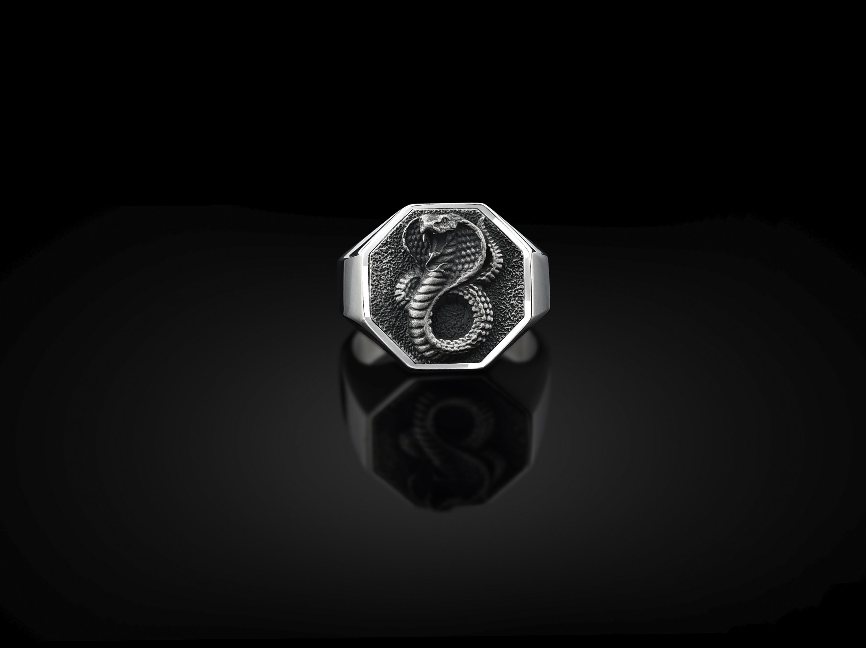 Oxidized Silver Snake Men Ring Handmade Wild Man Ring 925 | Etsy