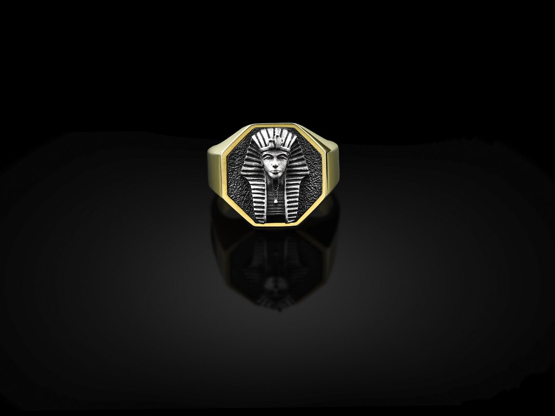 Sterling Silver Pharaoh Man Ring Handmade Egyptian Pharaoh | Etsy