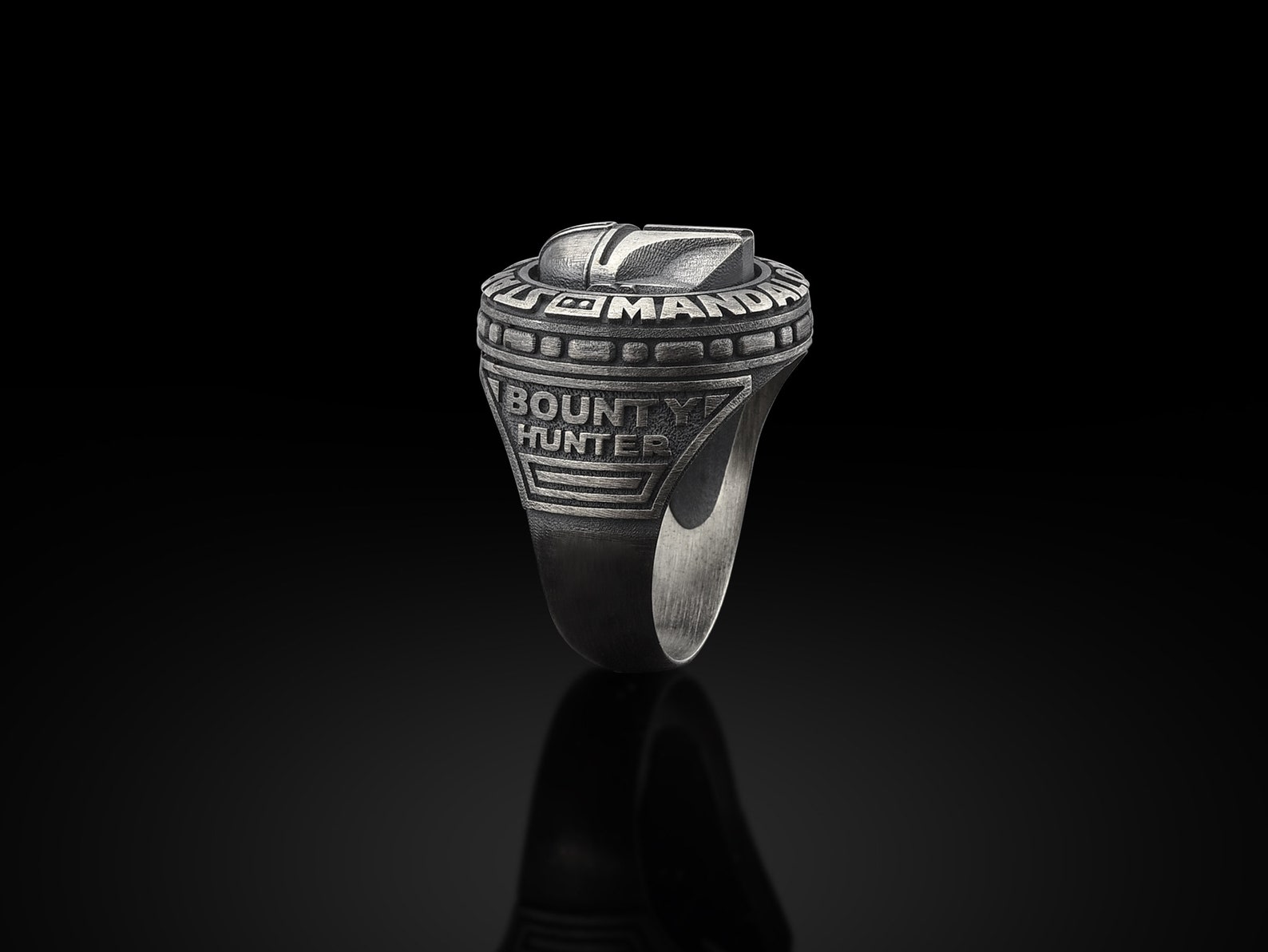 Mandalorian Silver Man Ring Star Wars Mandalorian Mens Ring - Etsy