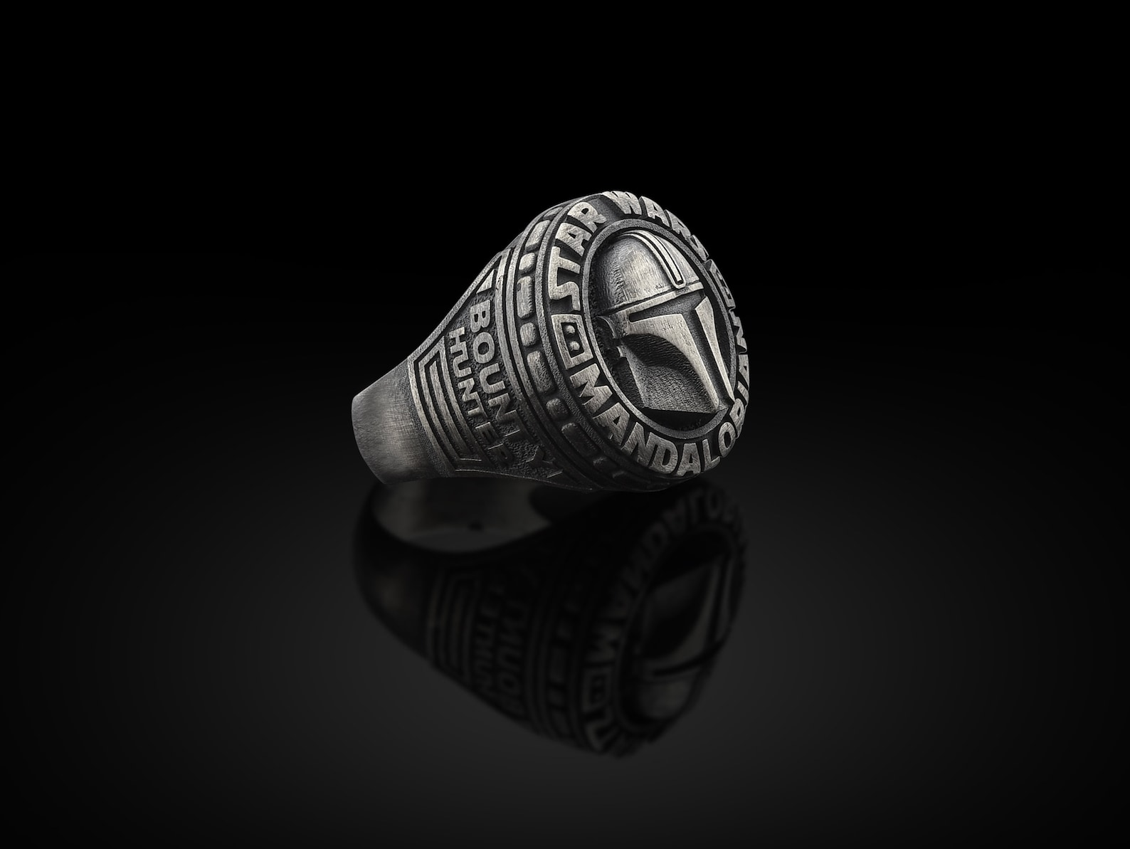 Mandalorian Silver Man Ring Star Wars Mandalorian Mens Ring - Etsy