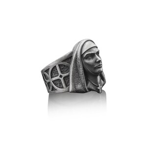 Nun Handmade Silver Men Ring, Priestess Silver Men Jewelry, Christian ...