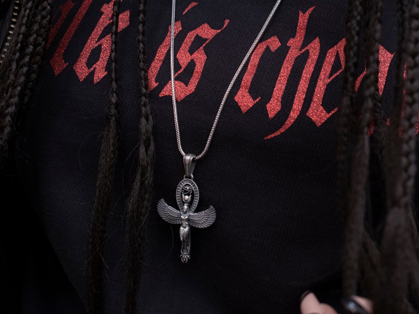 Goddess Isis With Eye of Horus Handmade Sterling Silver Men - Etsy