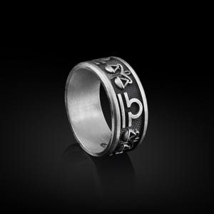 Libra 925 Silver Men Wedding Band Ring, Sterling Silver Personalized ...