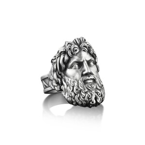 Zeus King of the Gods Ancient Ring for Men in Sterling Silver - Etsy