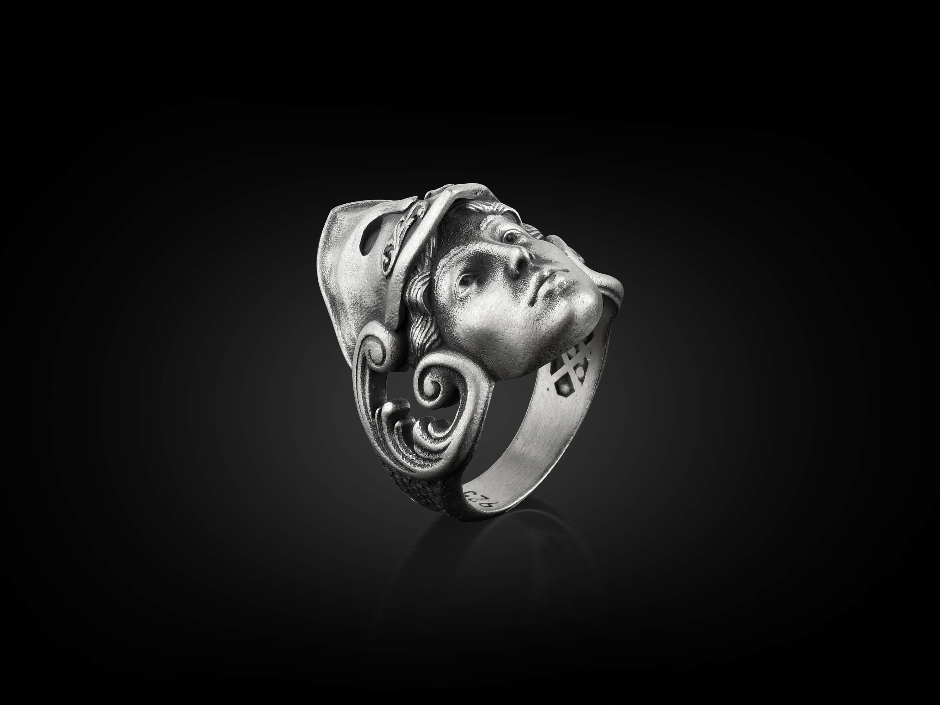Athena Ancient Greek Goddess Ring Sculptural Ring in Oxidized - Etsy