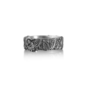 925 Sterling Silver Dragon Band Ring for Men, Vintage Men's Dragon ...