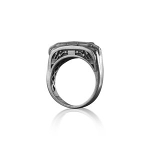Ford Signet Ring for Mens, Sterling Silver Ring, Ford Mustang Boss 1969 ...