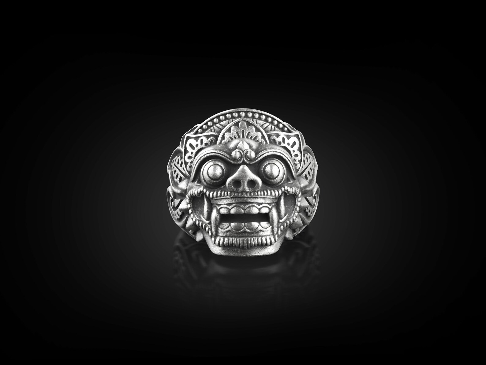 Barong God of Good Mens Ring in Silver Balinese Mythology - Etsy