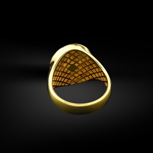Crown of Thorns Jesus Christ Ring in 14k Gold, Jesus Head Mens Signet ...