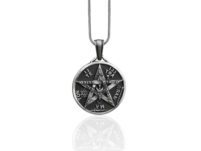 YHWH Tetragrammaton Necklace for Men, Hebrew Necklace in Silver, Jewish ...