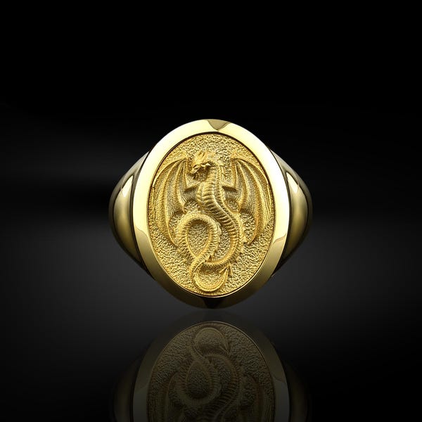 Mens Dragon Ring - Etsy