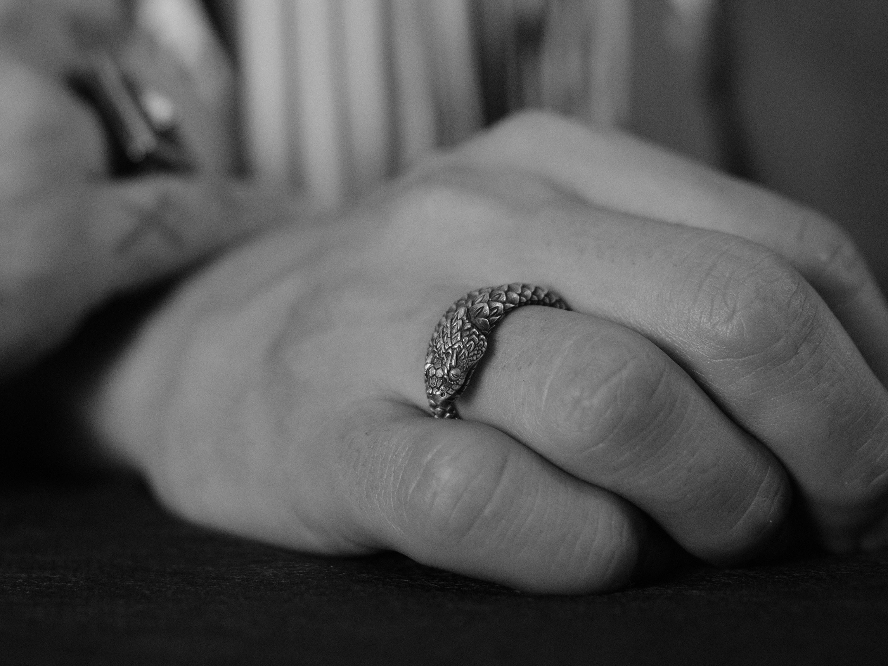 Snake Handmade Sterling Silver Men Ring Serpent Unique Animal | Etsy