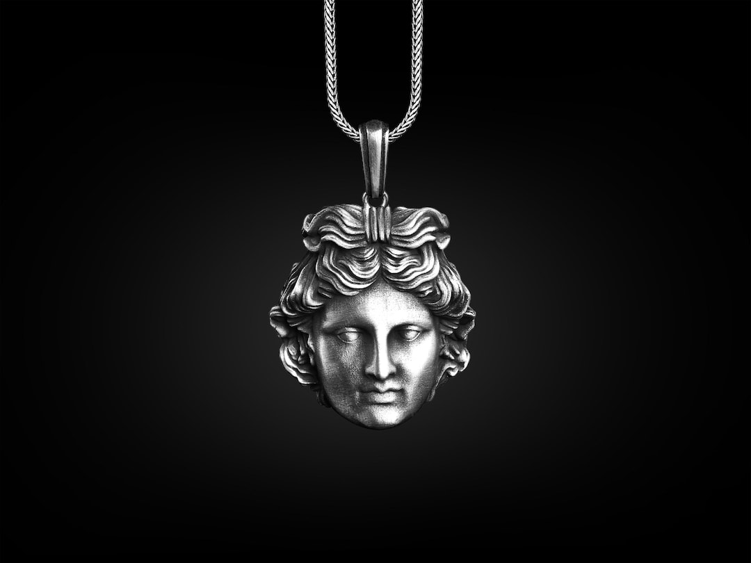 Apollo Necklace God of Prophecy in Greek Mythology, Oxidized Ancient ...