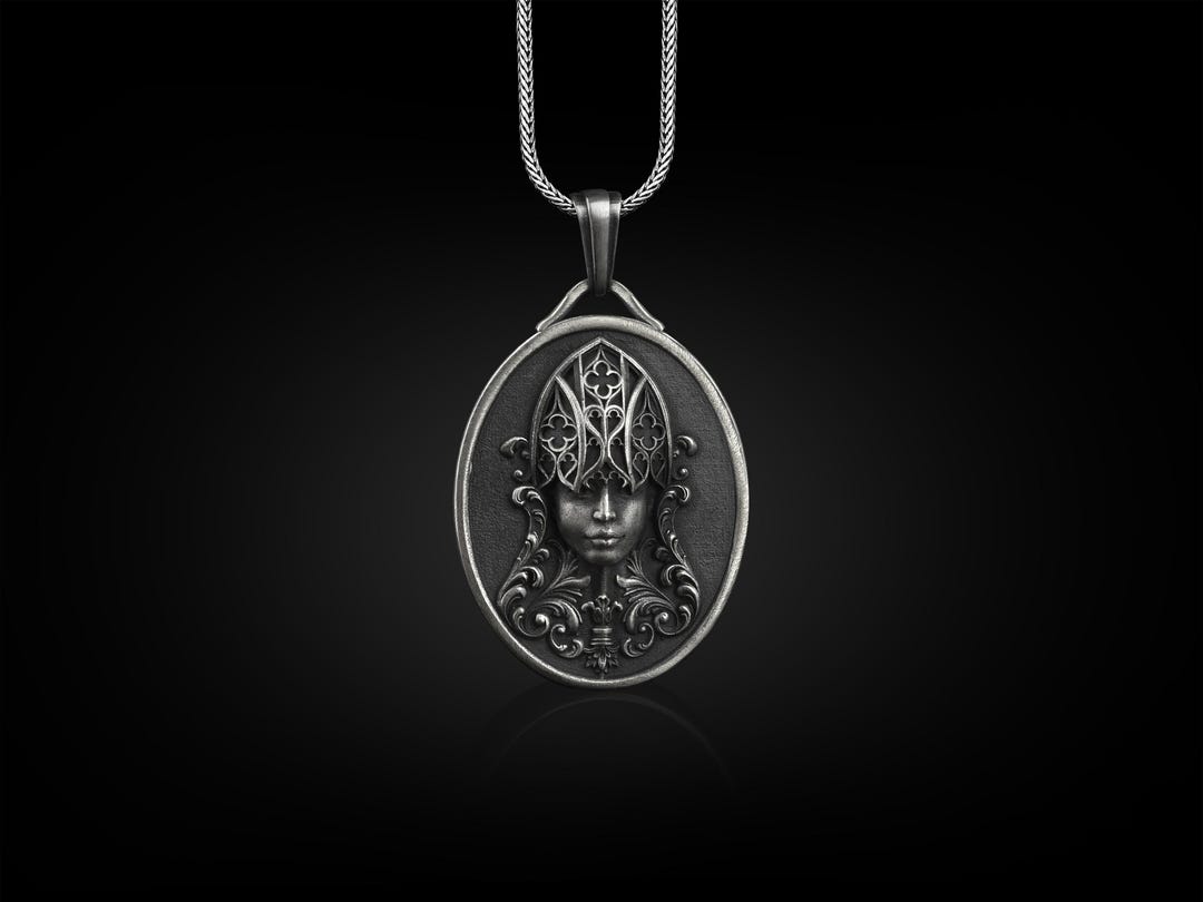 Valkyrie Pendant Necklace in Sterling Silver, Personalized Norse ...
