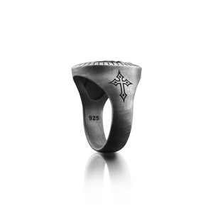 Handmade Saint Jude Signet Ring for Mens, Sterling Silver Religious ...