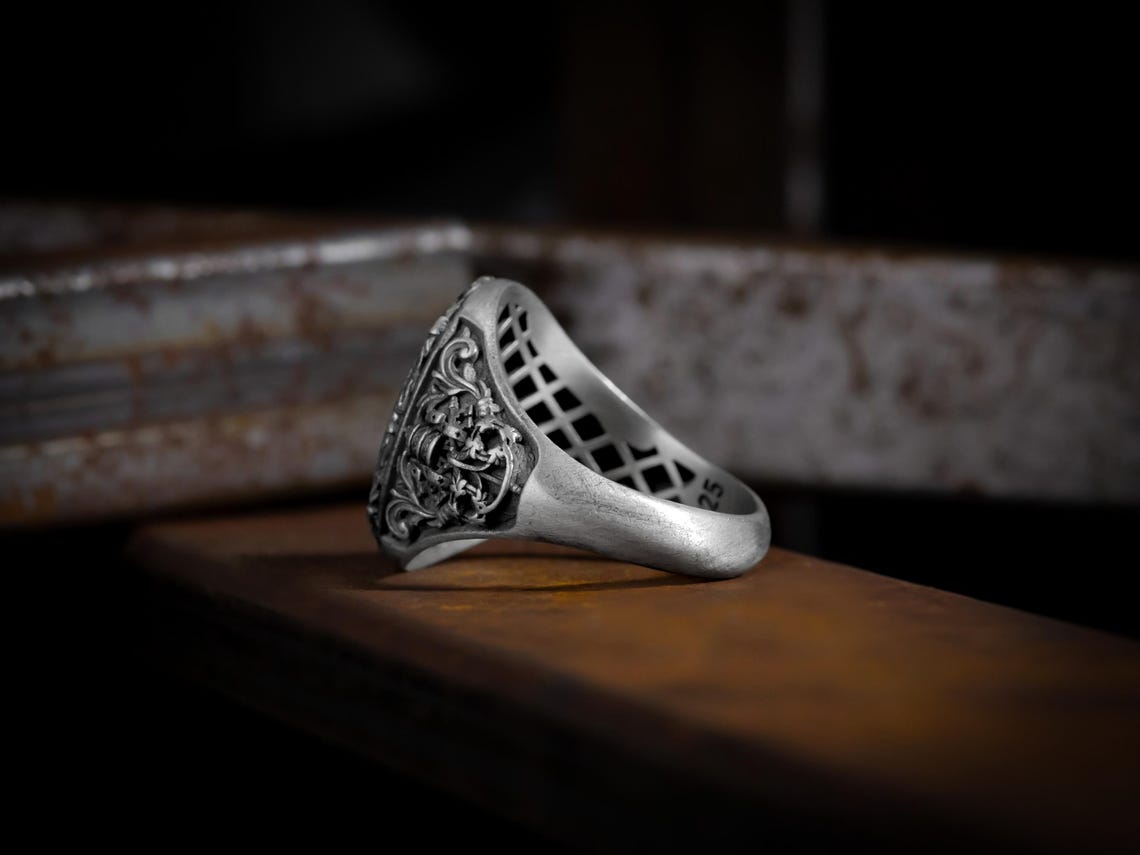 Saint Peter Apostle Ring for Men in Silver, St Peter Apostle Keys of ...