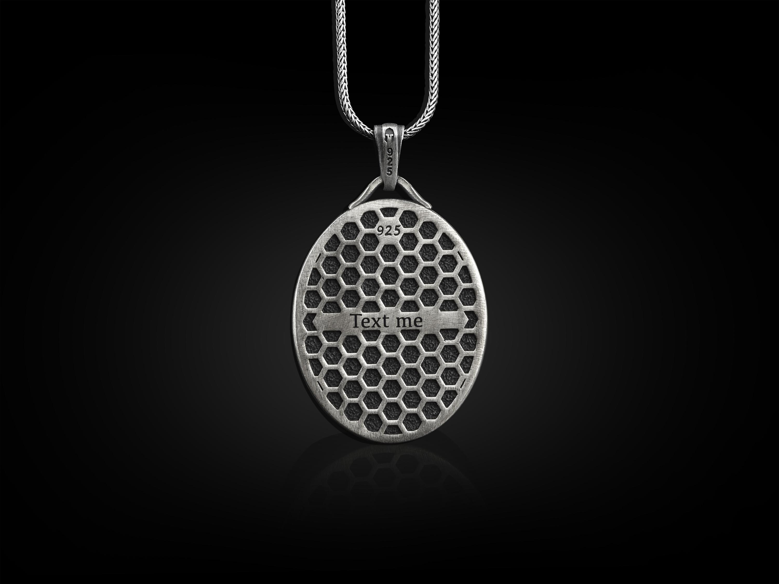 Goddess Brahma Pendant Necklace in Silver, Personalized Hinduism Men ...