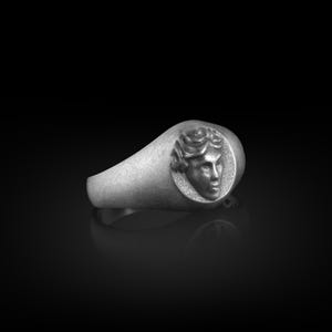 Sterling Silver Hylas Ring for Men, Mythical Hero Ring, Ancient Greek ...