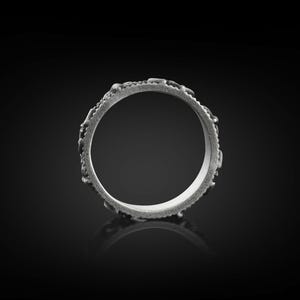 St Michael Oxidized Silver Mens Ring, Archangel Saint Michael Faith ...