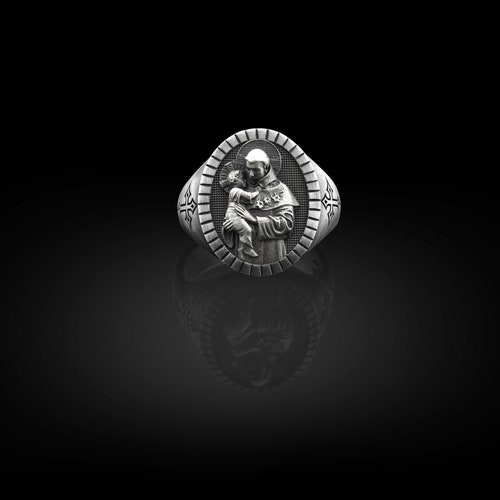 Handmade Saint Joseph Signet Ring for Men Christian Saint - Etsy
